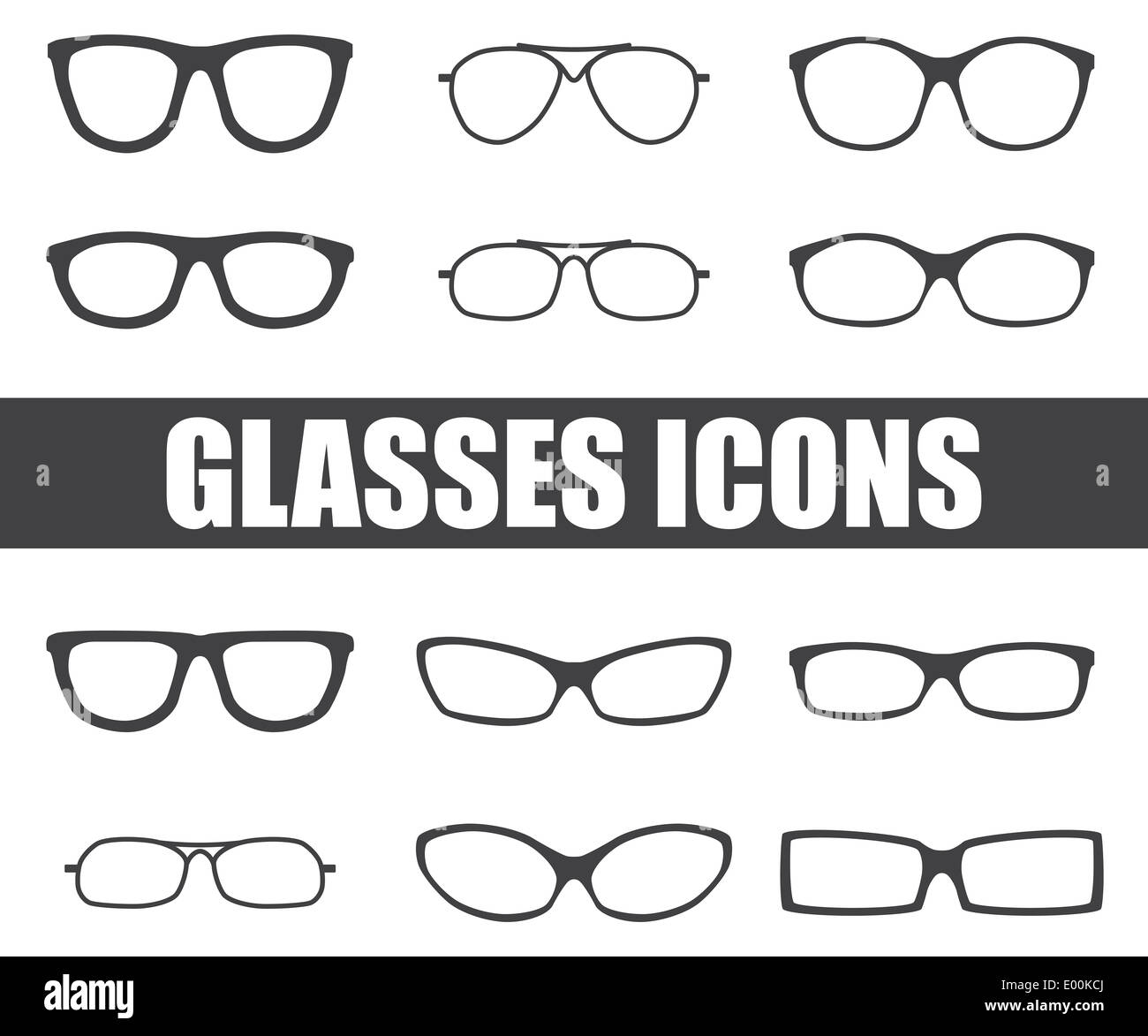 glasses vector set Stock Photo - Alamy