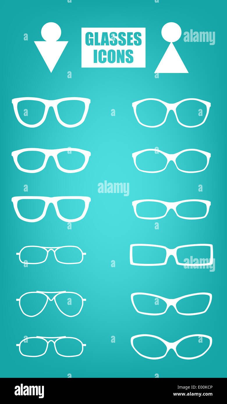 glasses vector set Stock Photo - Alamy