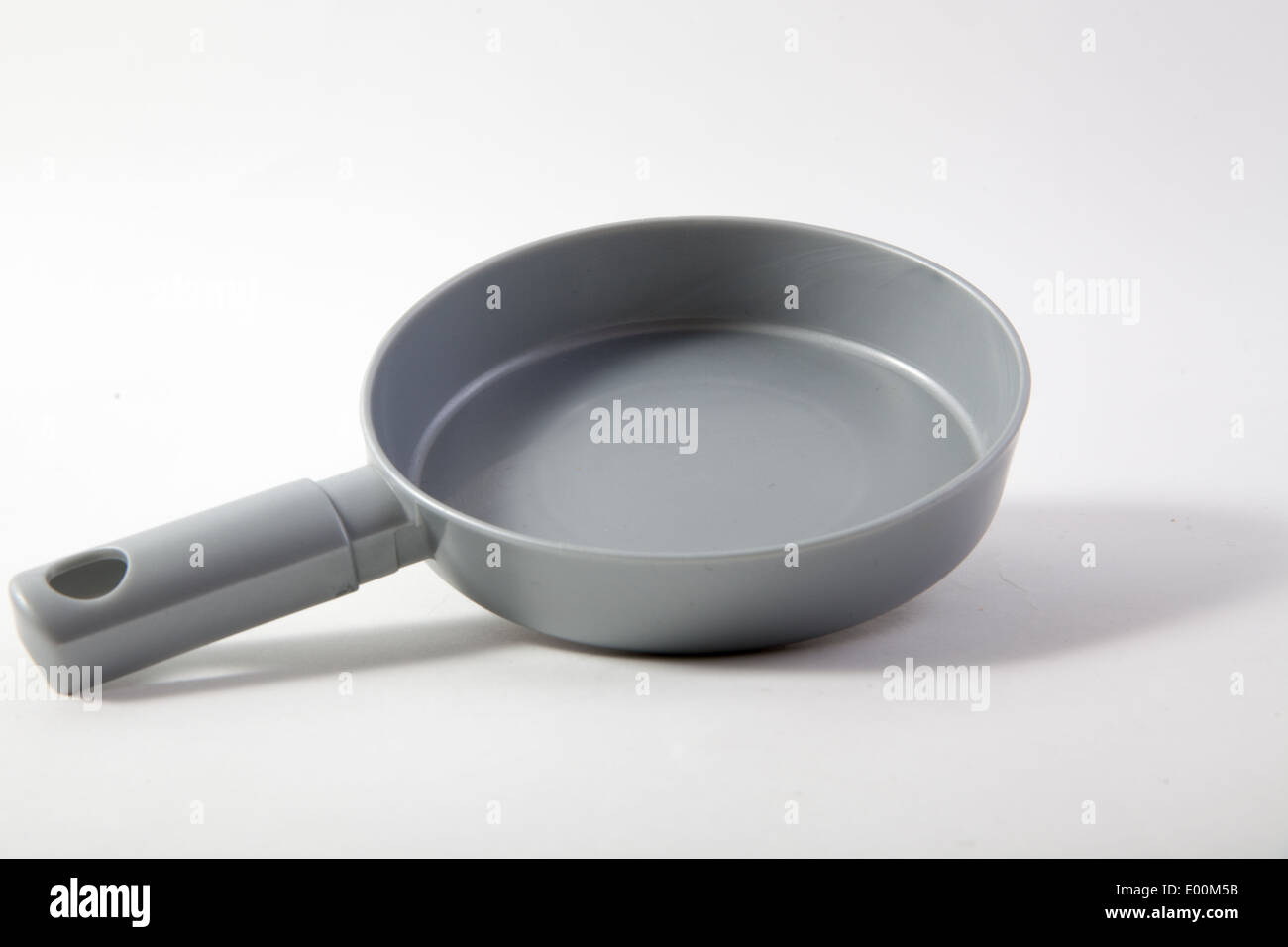 Toy frying pan and spatula on a white background for cut out images ...