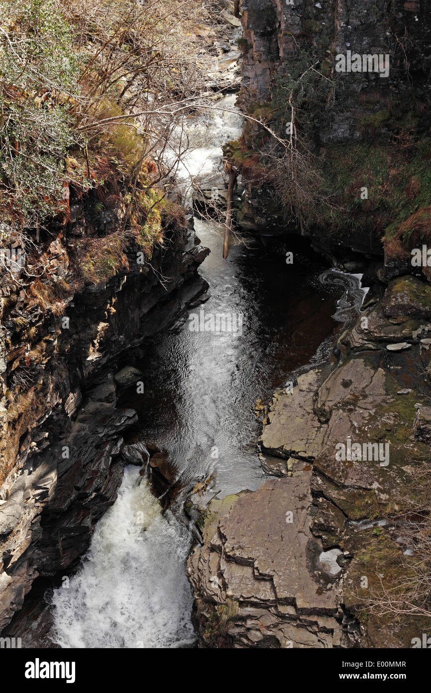 The Falls of Measach in the Corrieshalloch Gorge, on the River Droma ...