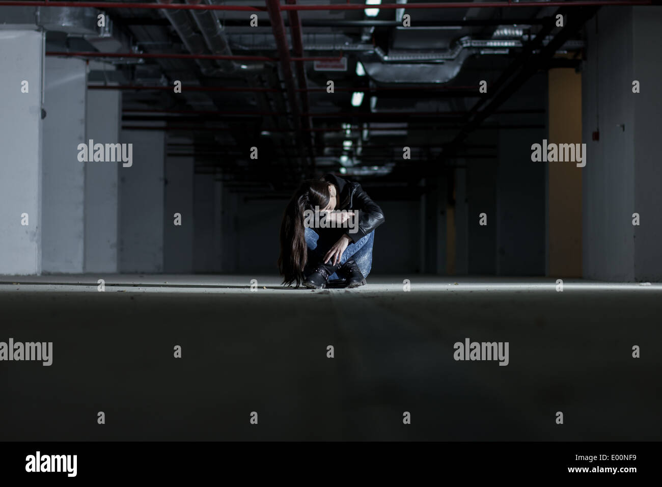 Depressed teenage girl with hands over face Stock Photo - Alamy