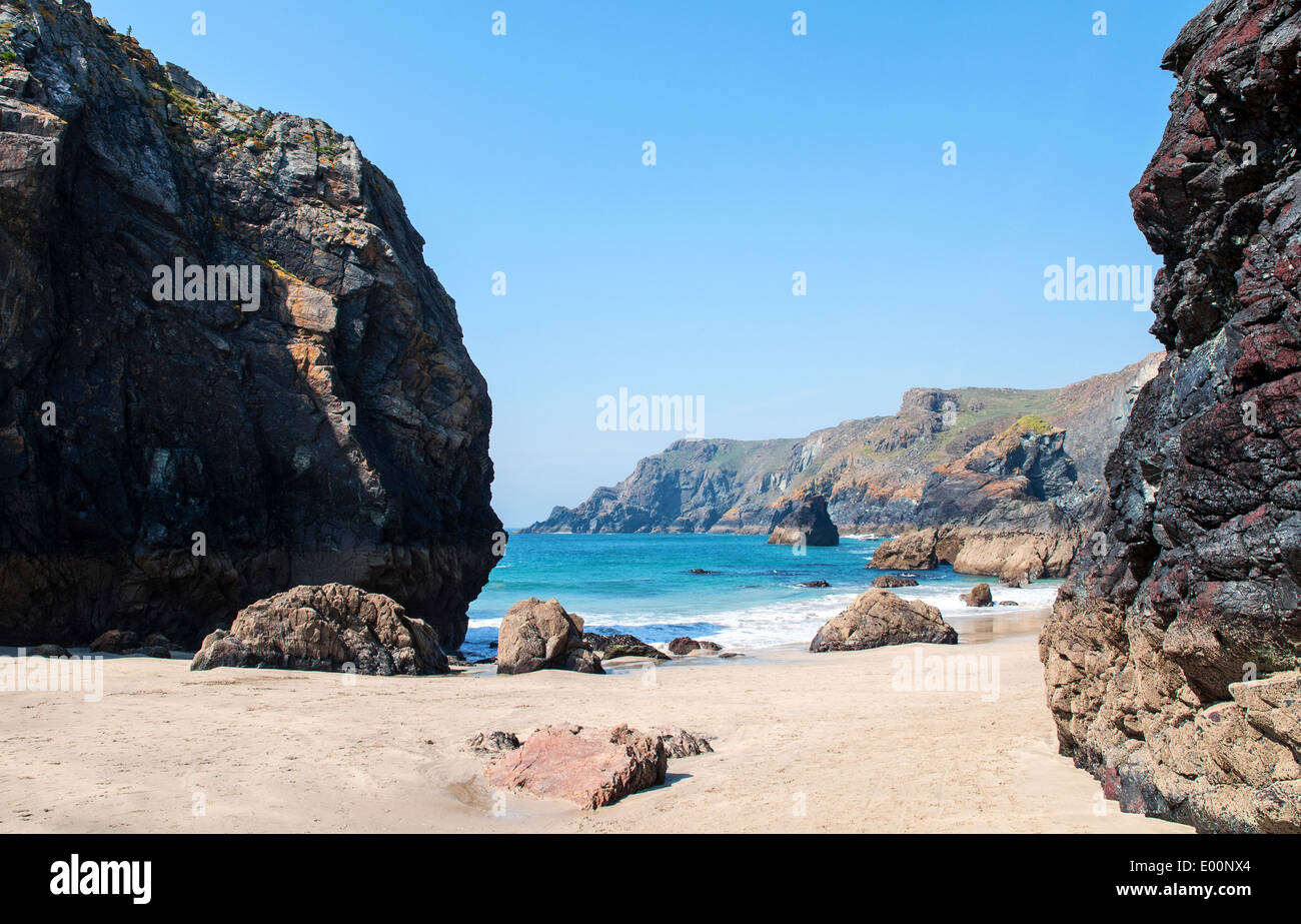 kynance cove, cornwall, uk Stock Photo - Alamy