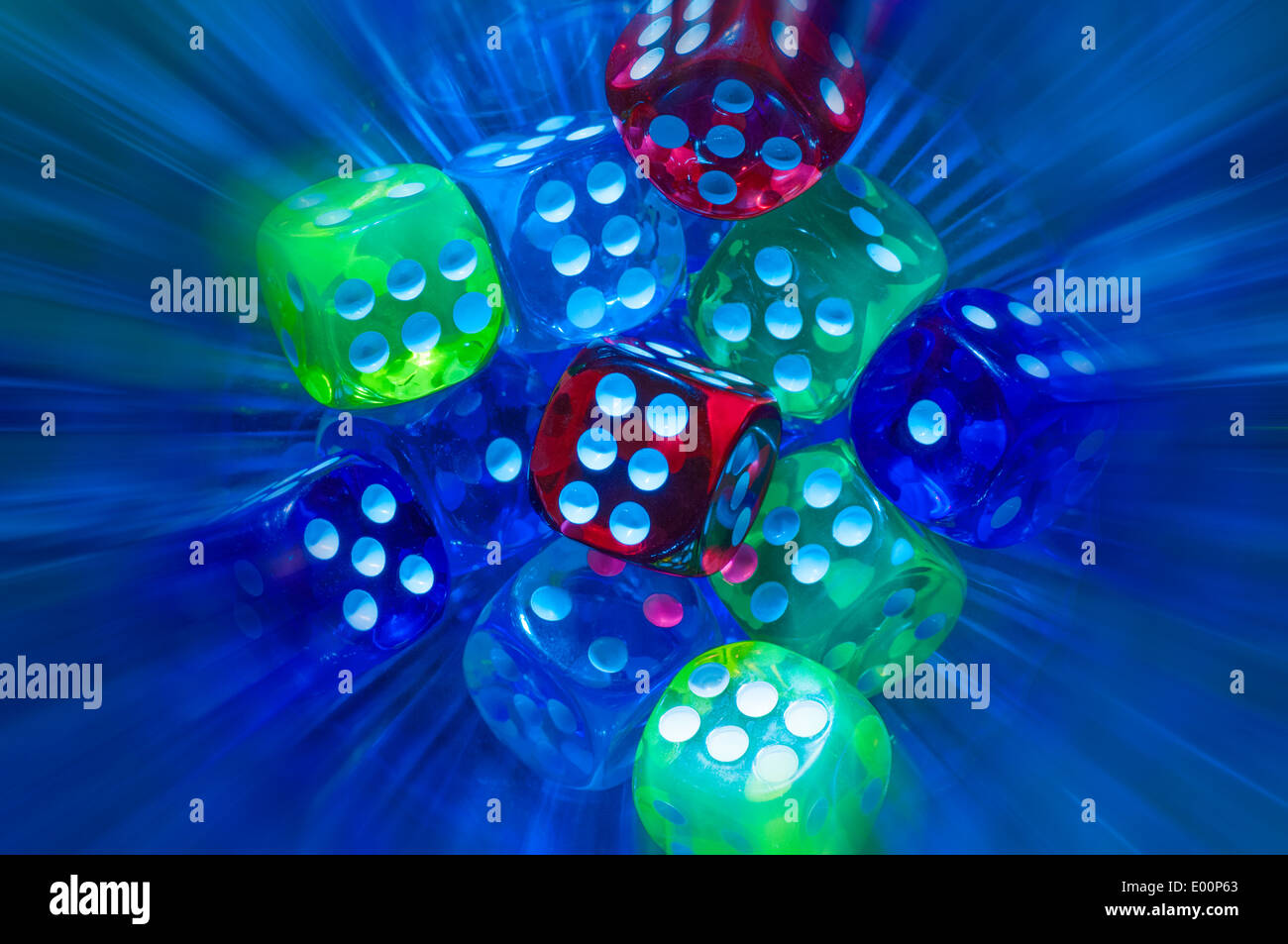 Multicoloured dice hi-res stock photography and images - Alamy
