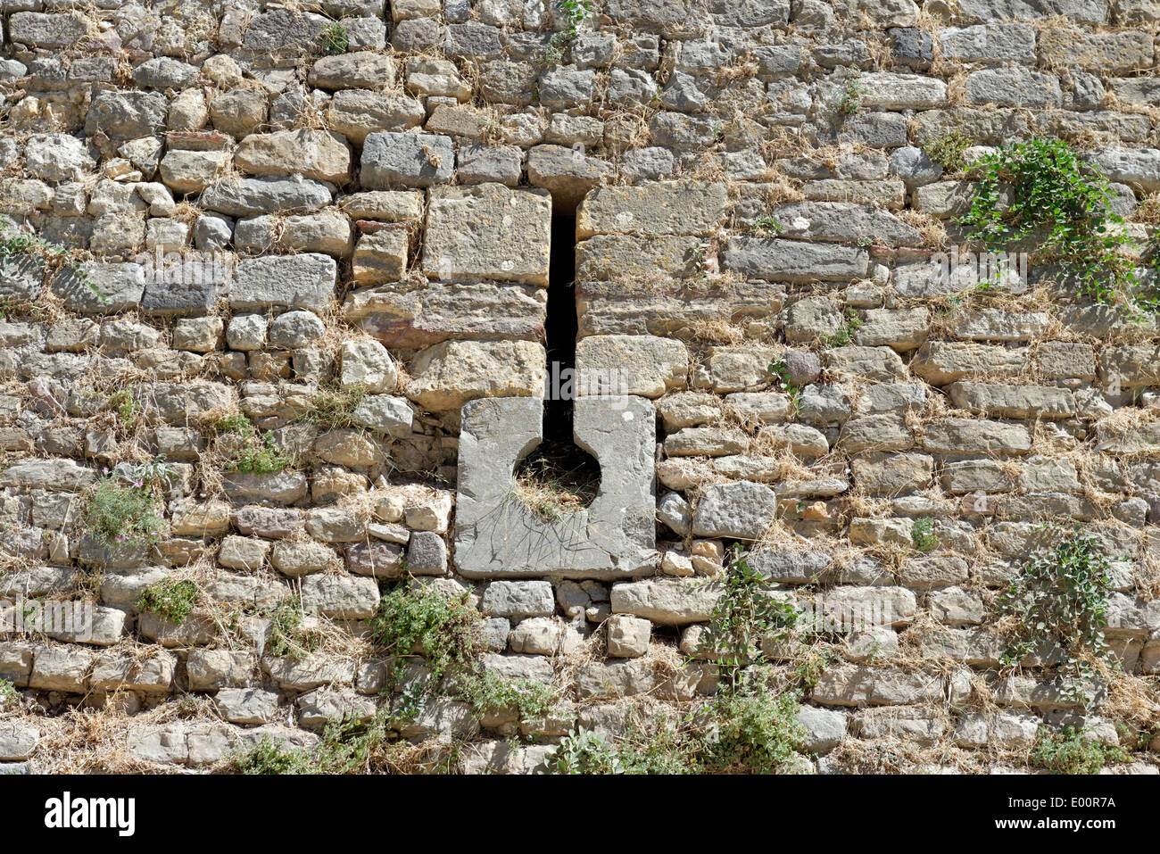 Vertical slit for firing arrows or weapons in in Northwest Bastion ...