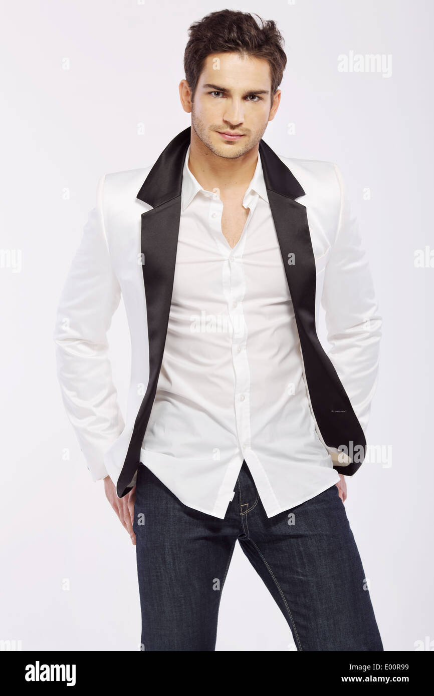 Handsome men suit hi-res stock photography and images - Alamy