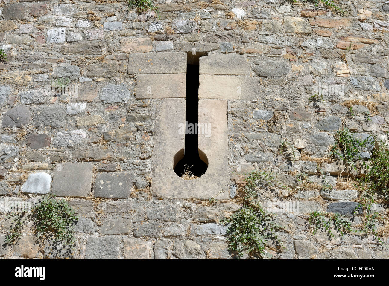 Vertical slit for firing arrows or weapons in in Northwest Bastion ...