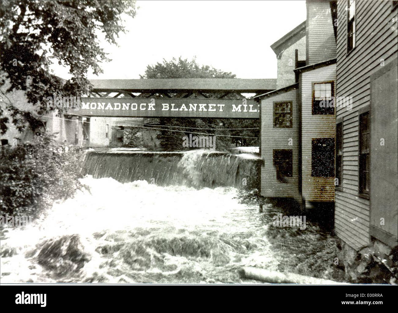 The photograph shows the Monadnock Blanket Mill in Marlborough, New ...