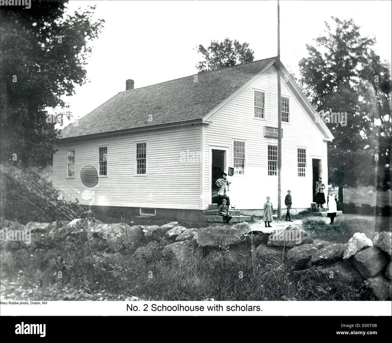 This historical photograph depicts School No. 2 in Dublin, New ...