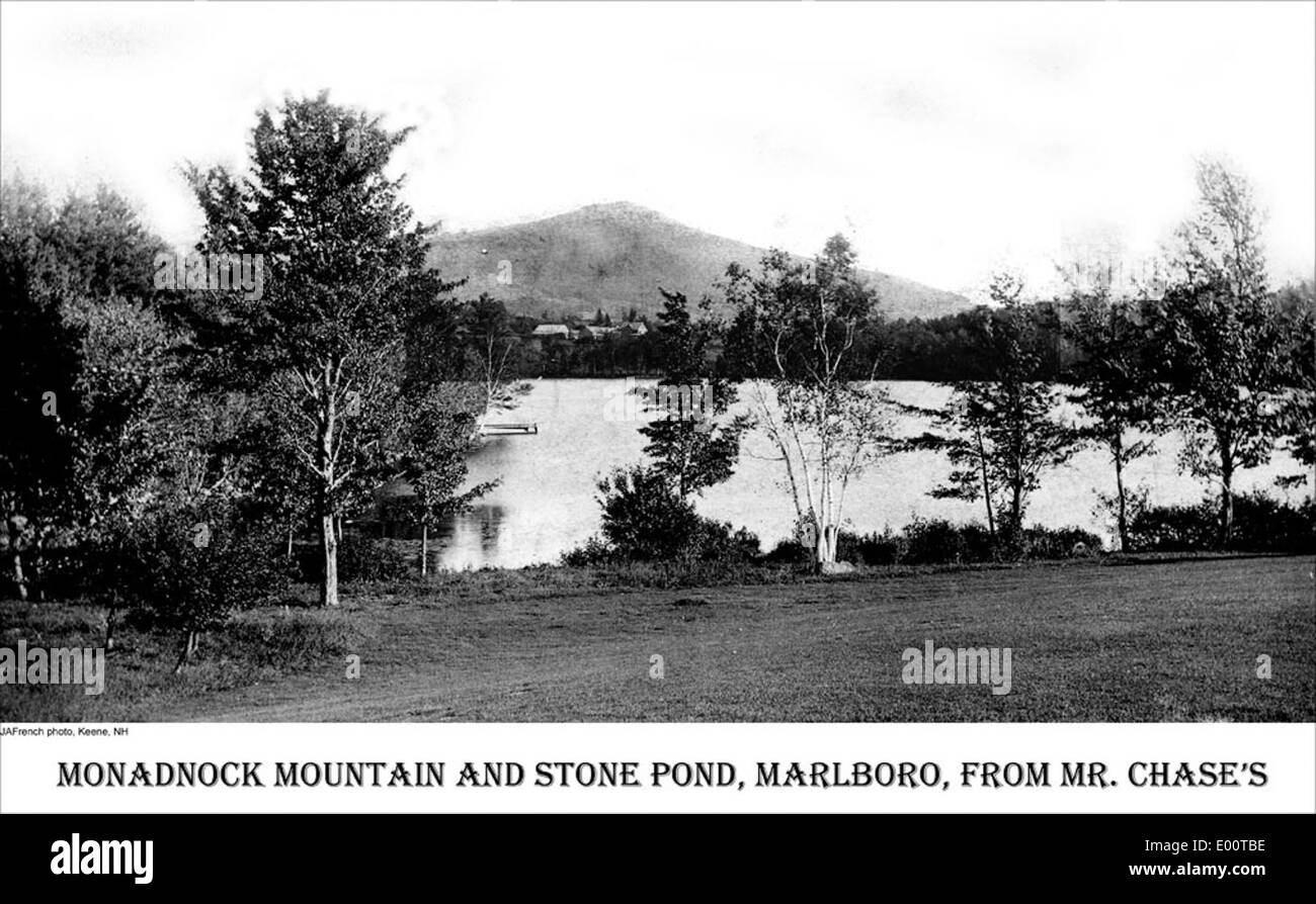 This scenic view of Mount Monadnock and Stone Pond in Marlborough, New ...