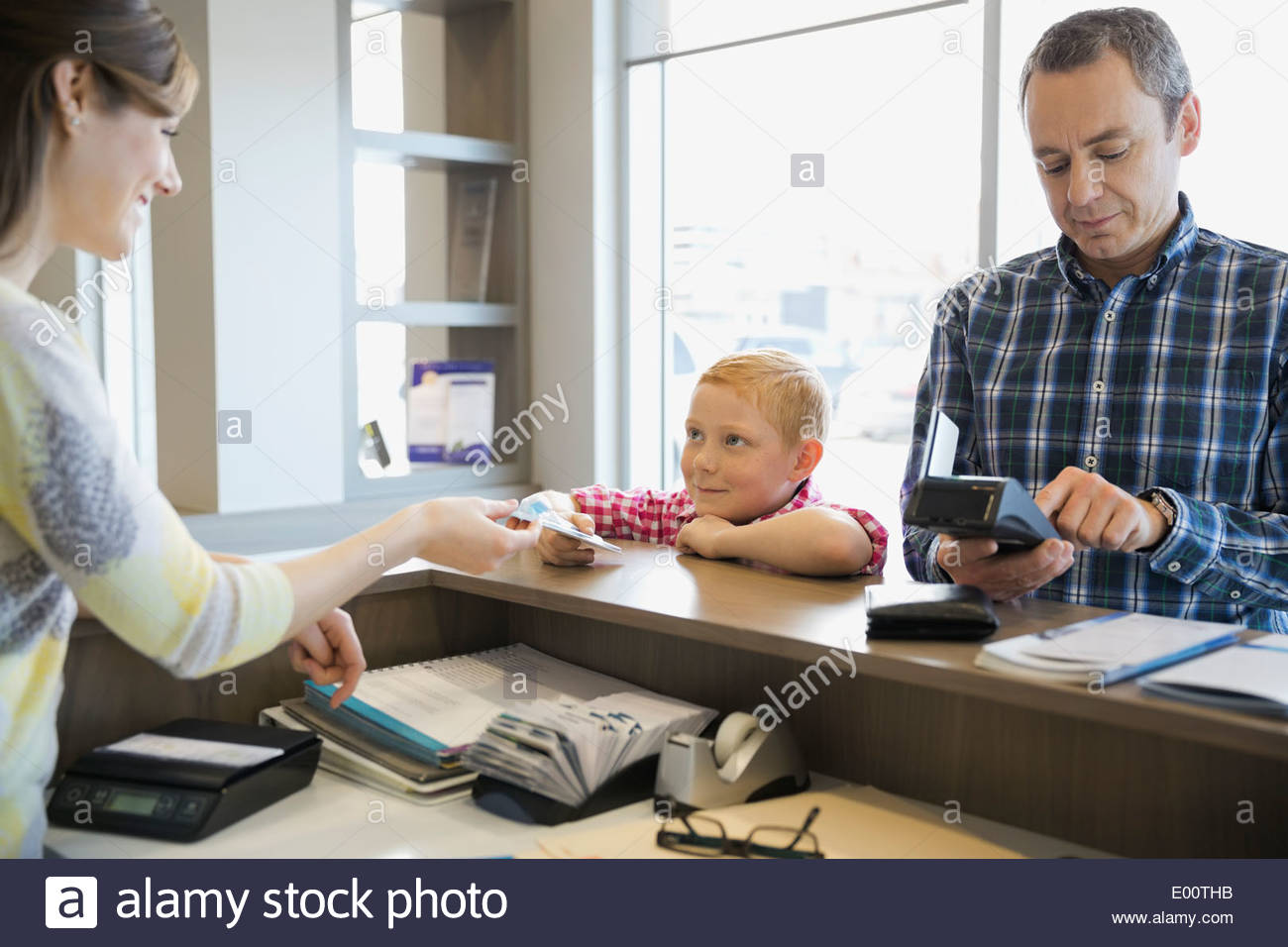 Father son desk hi-res stock photography and images - Alamy