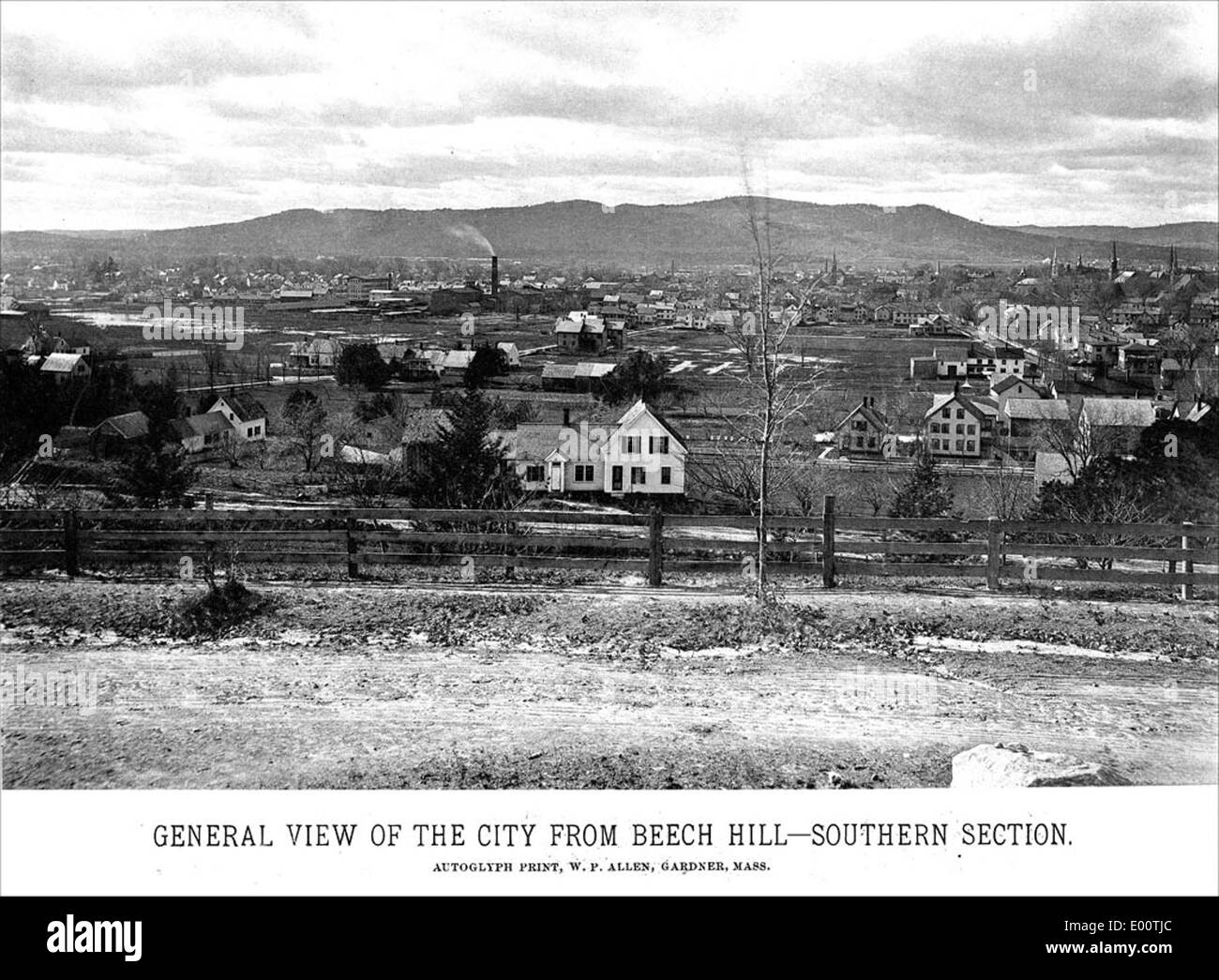 This aerial photograph captures a bird's-eye view of Keene, New ...