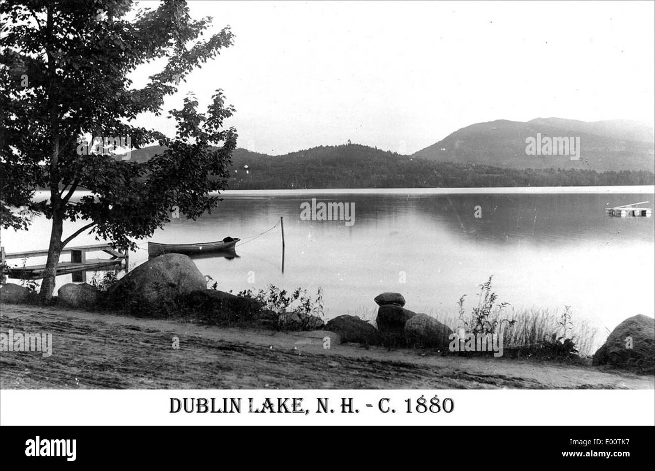 This photograph captures Dublin Lake in Dublin, New Hampshire, with ...