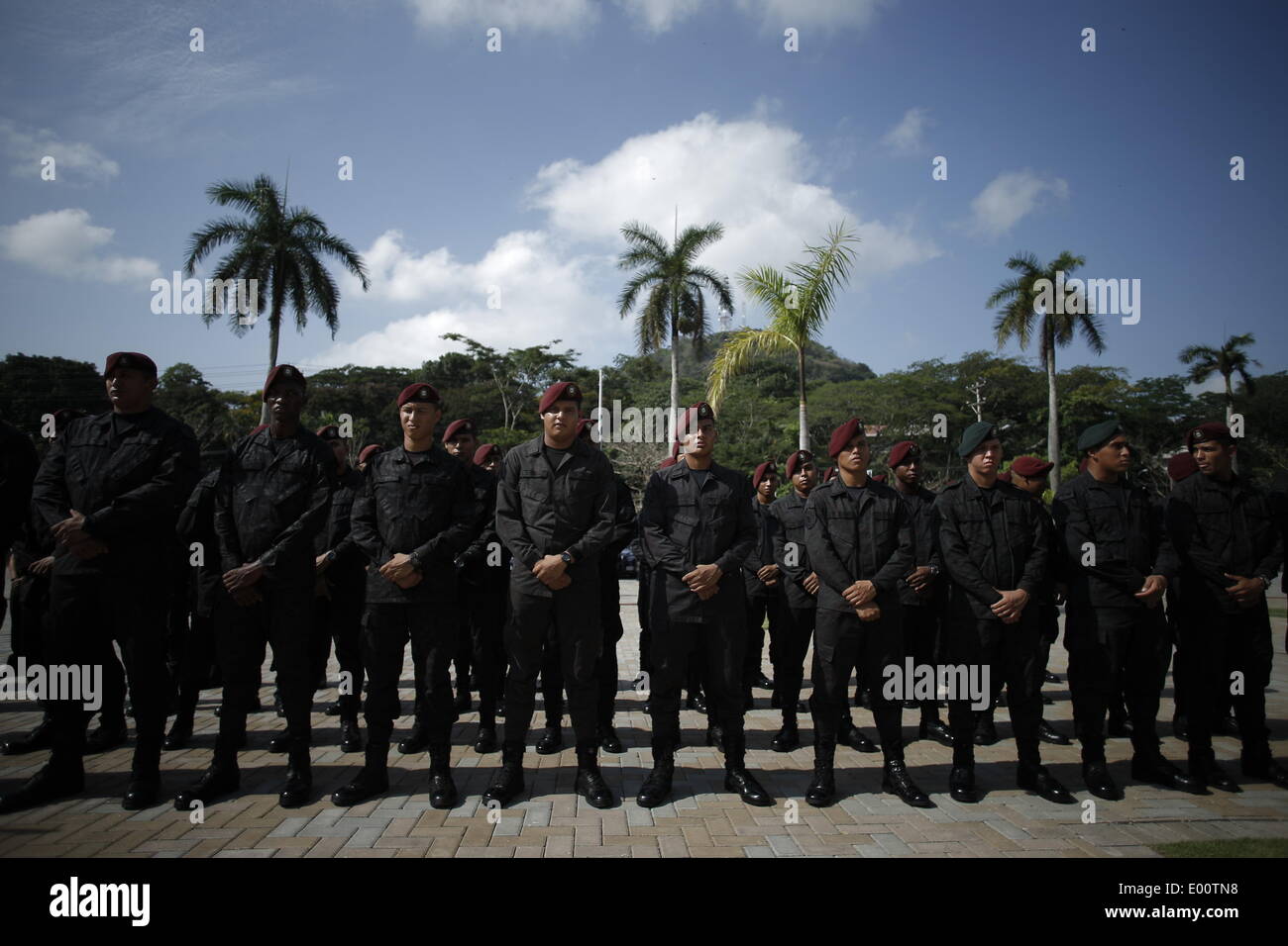 Panama City, April 28. 4th May, 2014. Members of the National Police ...