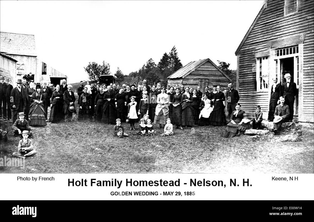 This historical photograph captures members of the Holt family in ...