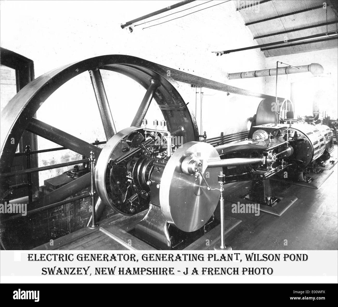 This historic photograph shows the Electric Generating Plant in Swanzey ...
