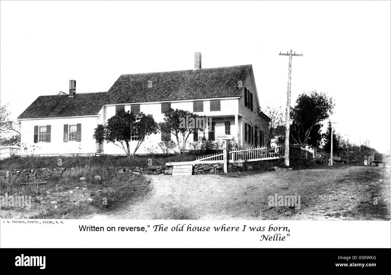 This photograph by J.A. French features an unknown house in Keene, New ...
