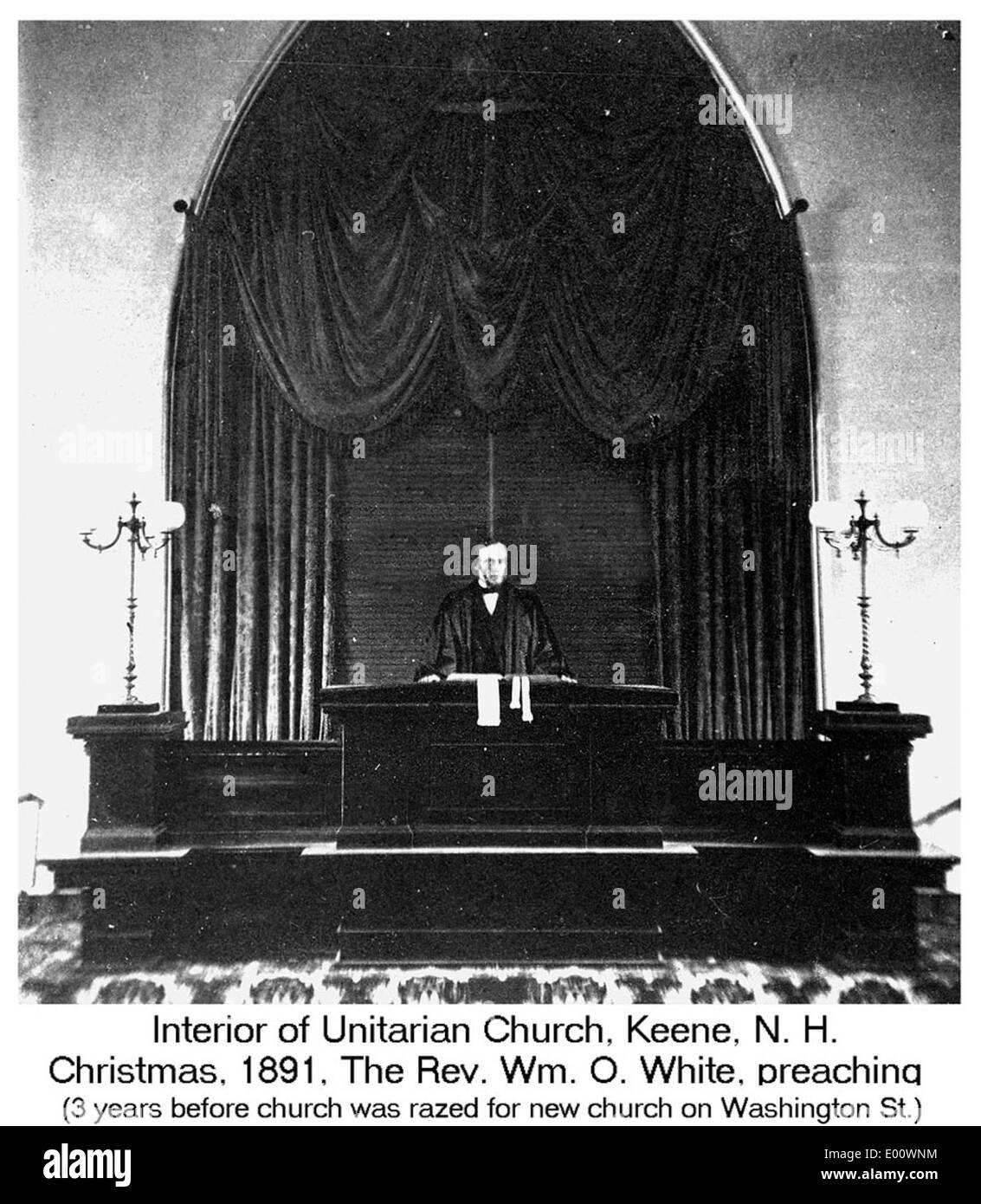 Interior view new england Black and White Stock Photos & Images - Alamy