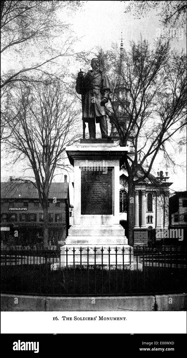 The Soldiers' Monument in Central Square, Keene, New Hampshire, is a ...