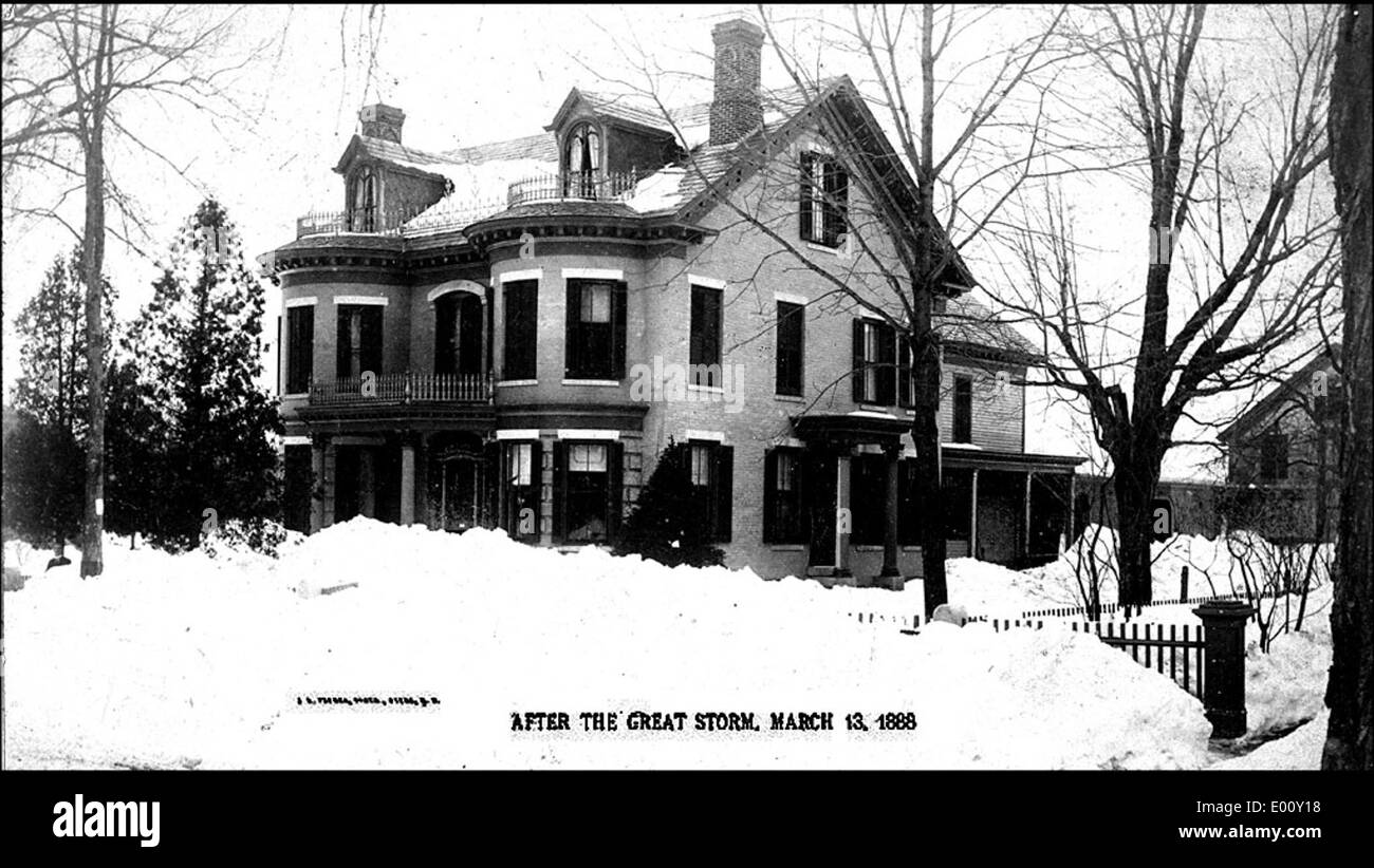 New england winter 19th century Black and White Stock Photos & Images ...