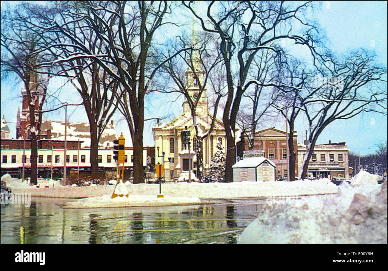 This photograph depicts Central Square in Keene, New Hampshire during ...