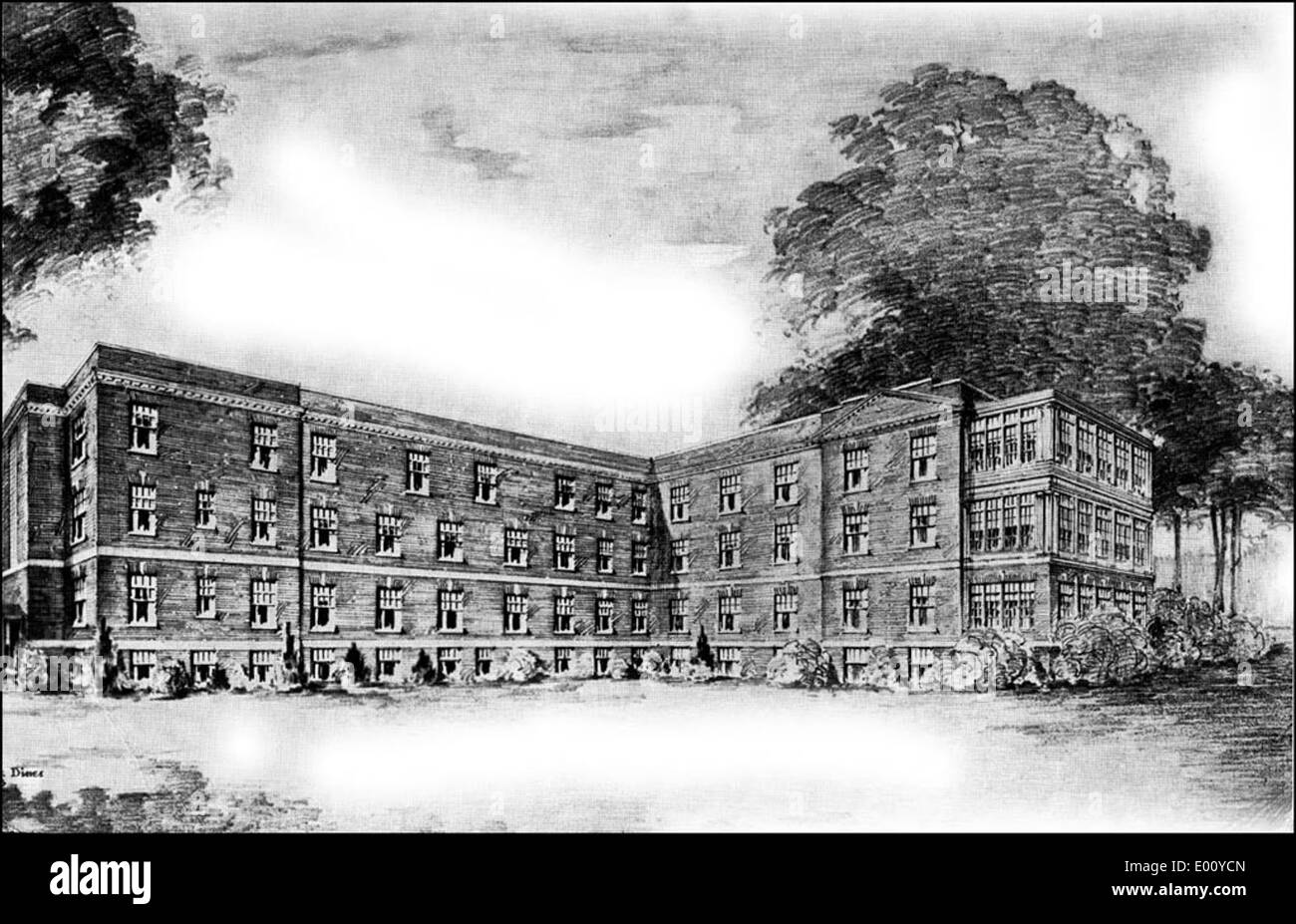 The drawing of Elliot Community Hospital in Keene, NH, showcases the ...