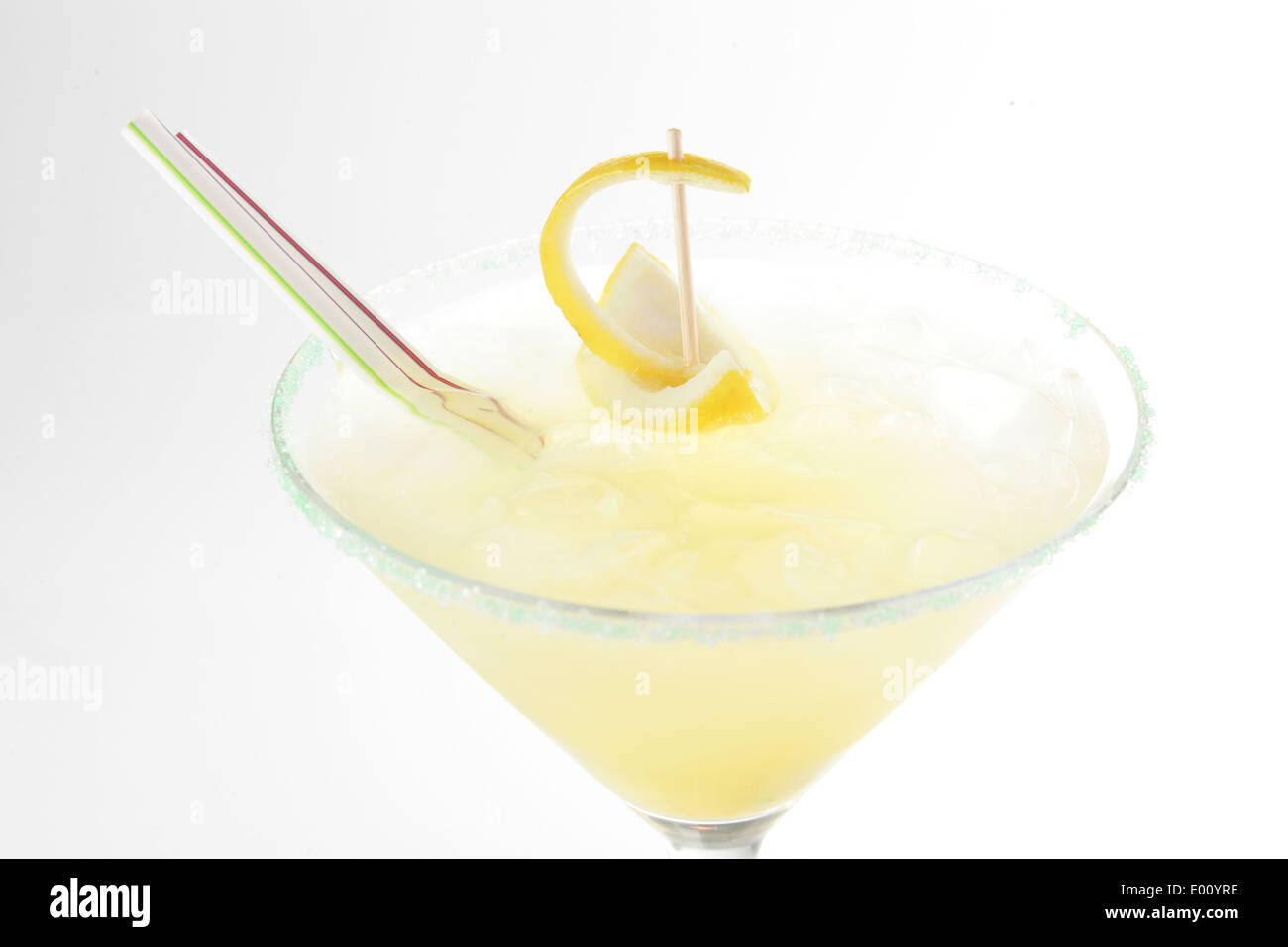 fresh and cold cocktail on white background Stock Photo - Alamy