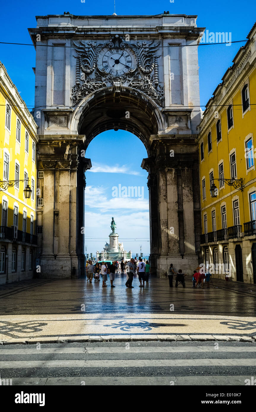 Rua Augusta Arch Stock Photo - Alamy