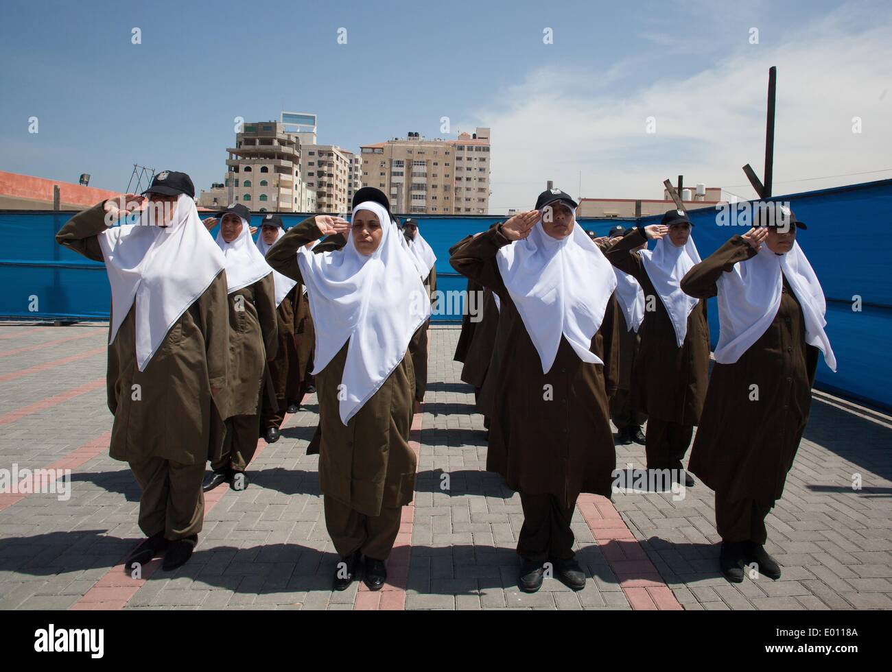 Gaza City, Gaza Strip. 20th Jan, 2009. Palestinian policewomen during ...