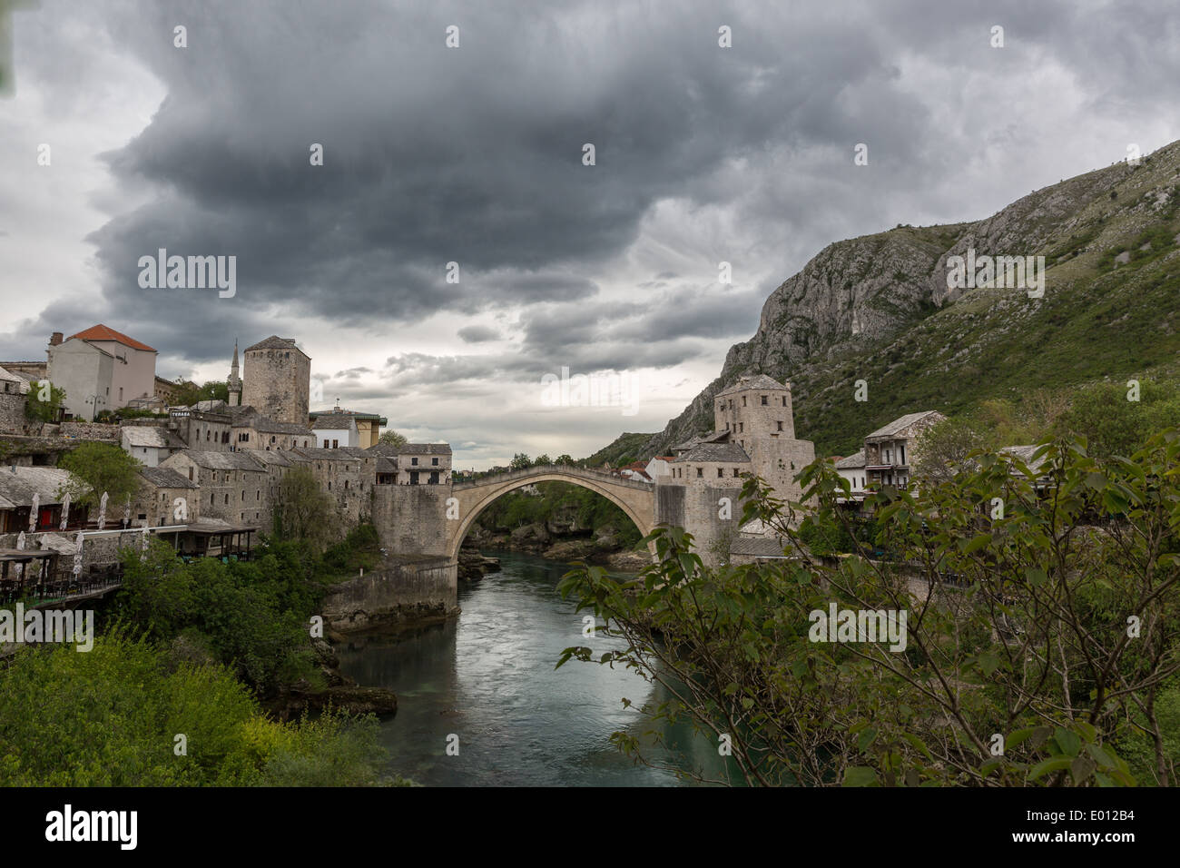 Mostar bridge over the neretva river hi-res stock photography and ...