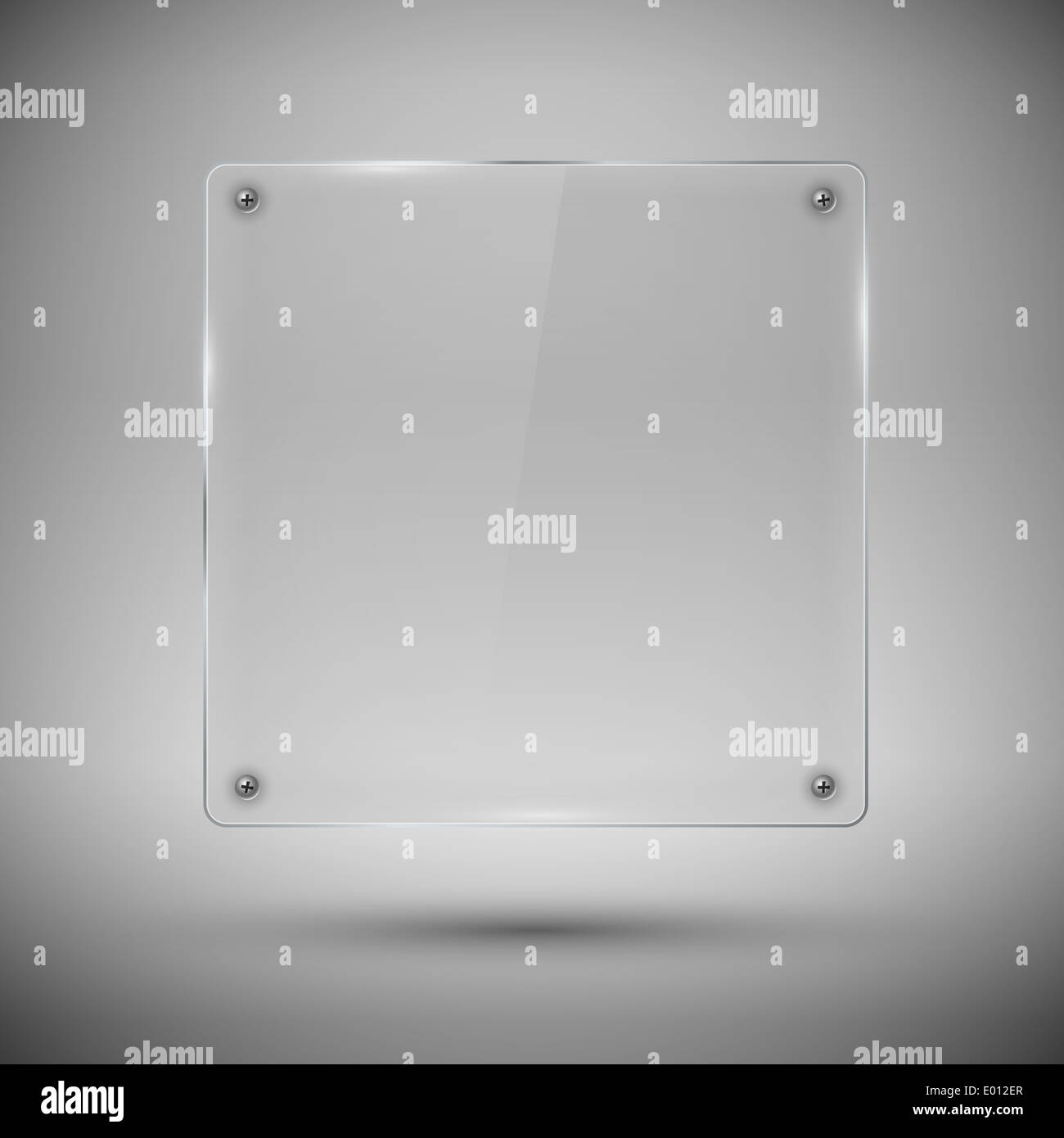 Glass framework with screw on gray background. Vector illustration ...