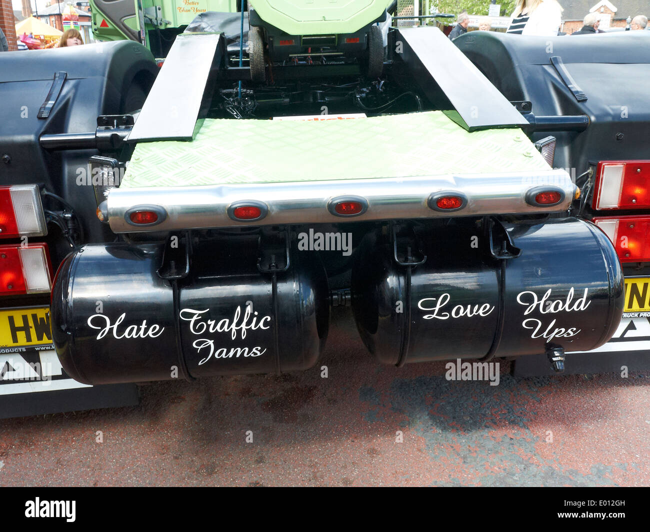 Truckers writing UK Stock Photo - Alamy