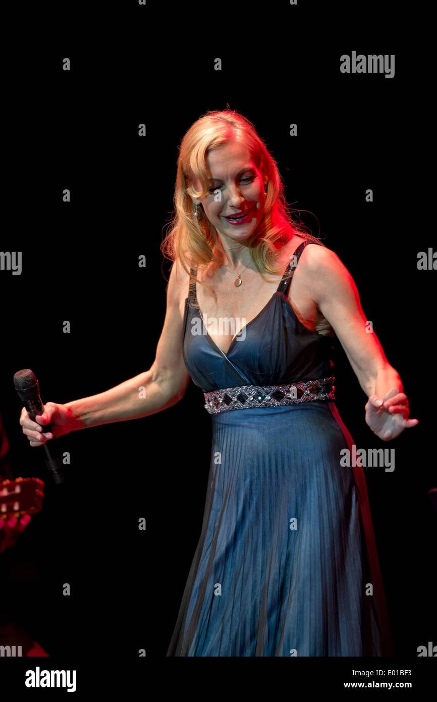 Madrid, Spain. 28th Apr, 2014. German singer Ute Lemper offers a ...