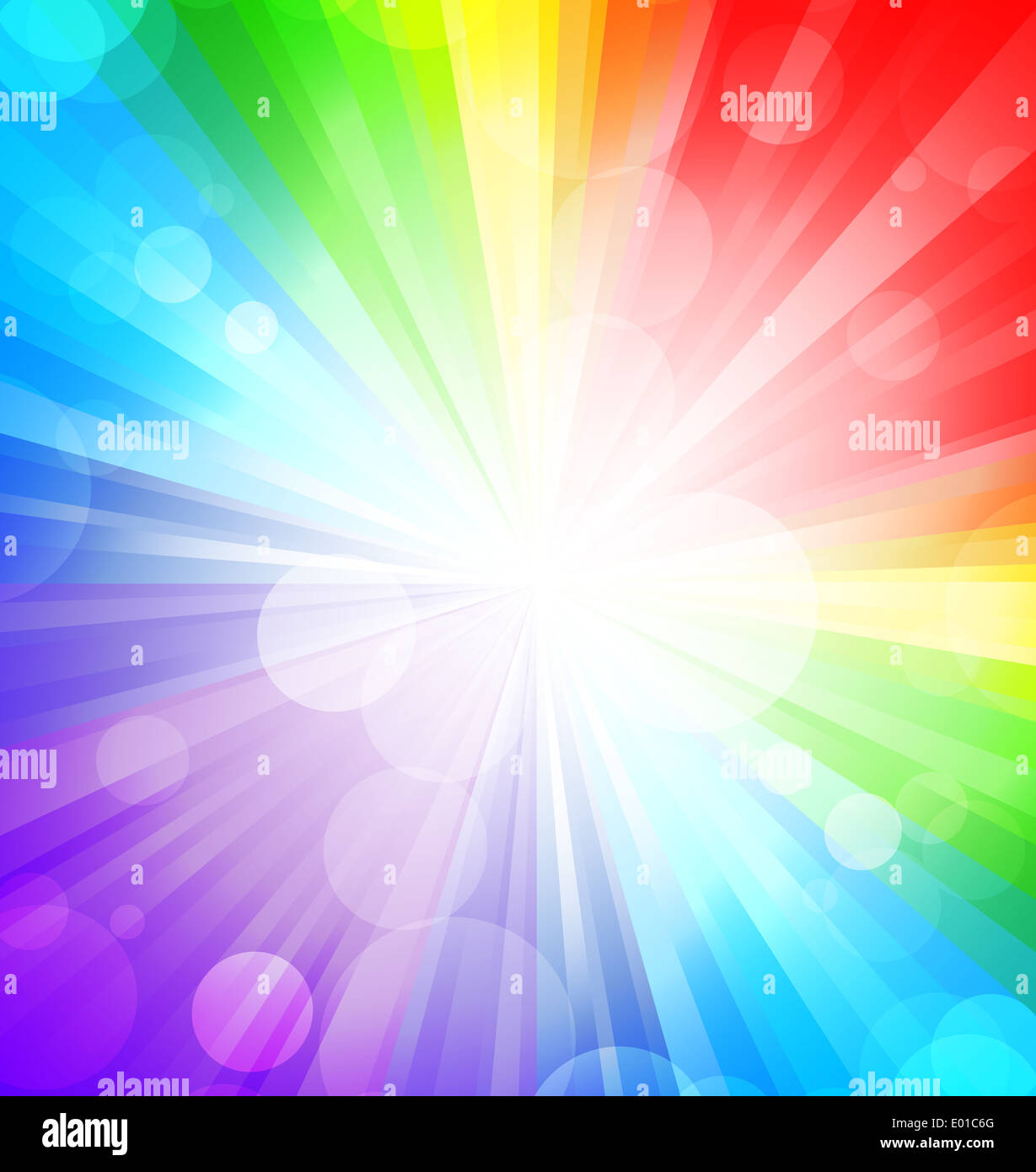 Rainbow background with circles. Abstract colorful illustration Stock ...