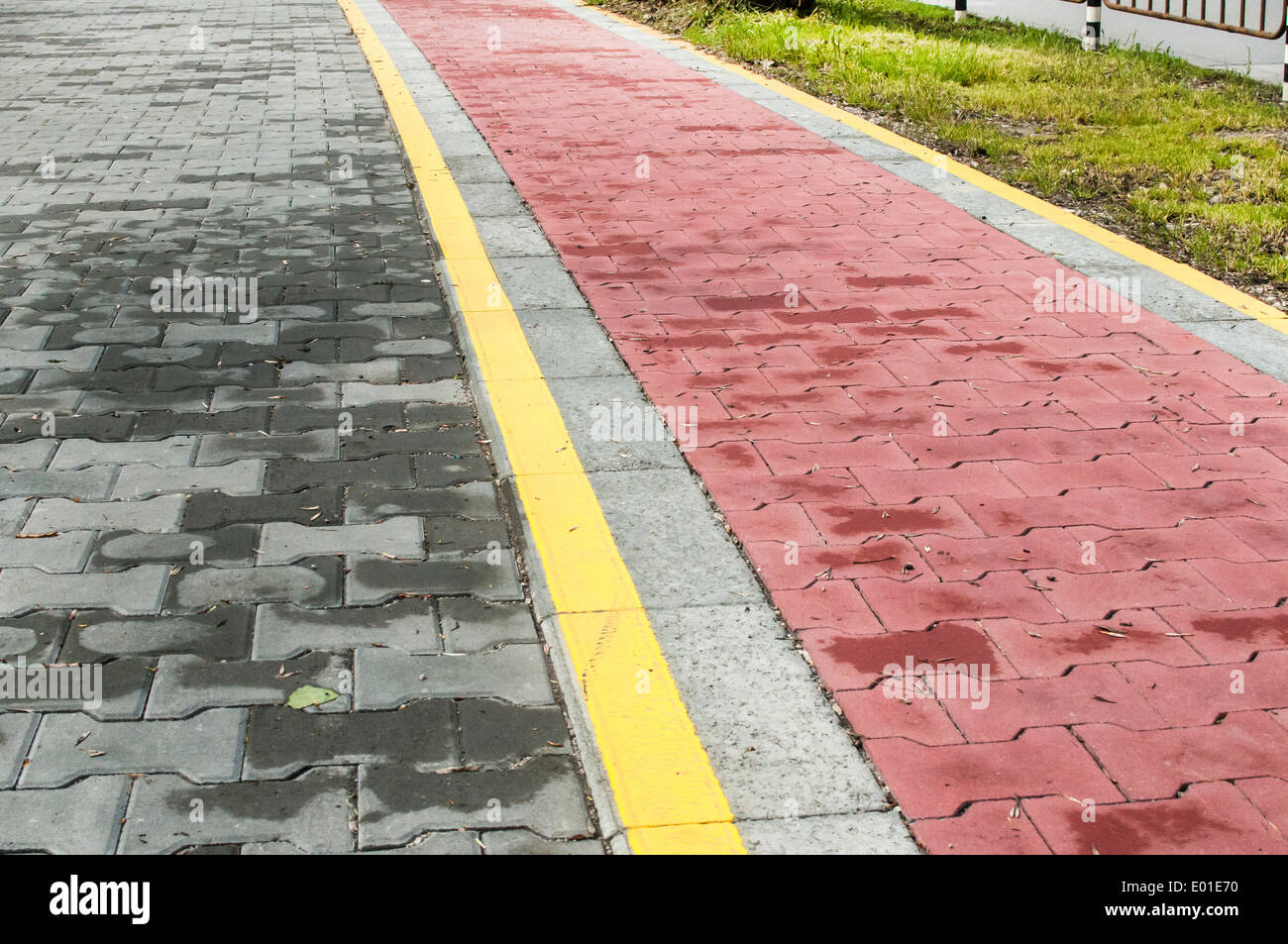 Marked bicycle path Stock Photo - Alamy