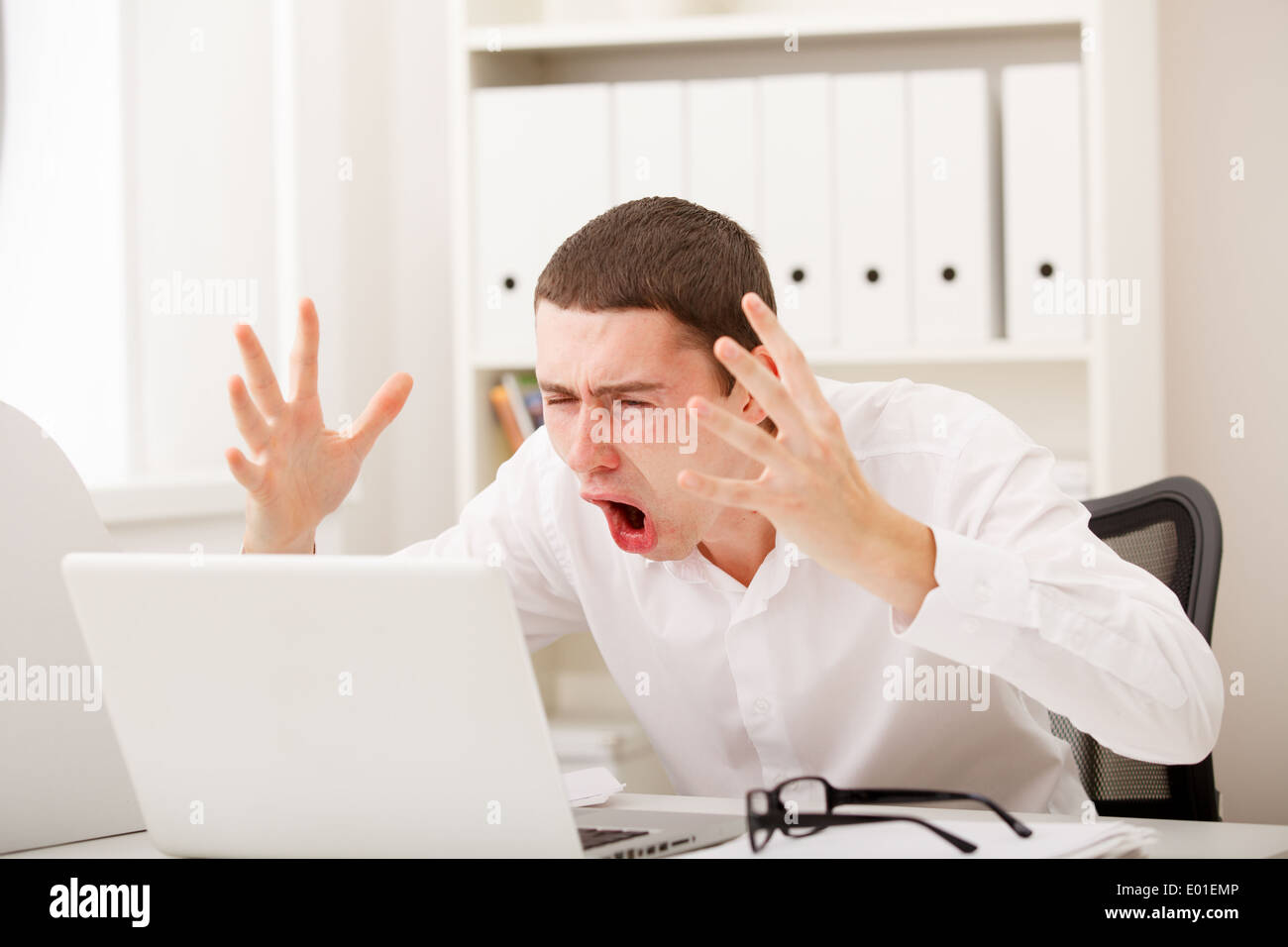 Angry computer typing hi-res stock photography and images - Alamy