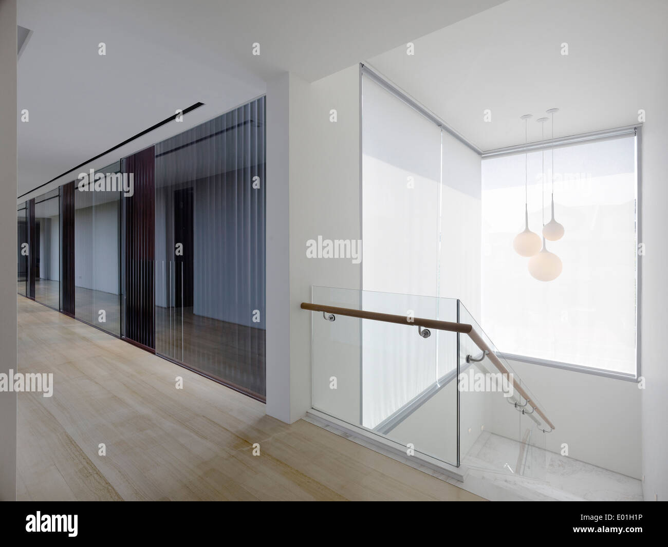 Spacious modern hallway, 139 Ocean drive, Sentosa Cove, Singapore Stock ...