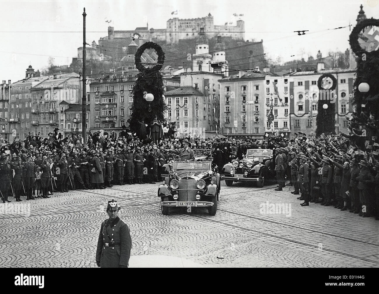 Adolf hitler driving through hi-res stock photography and images - Alamy