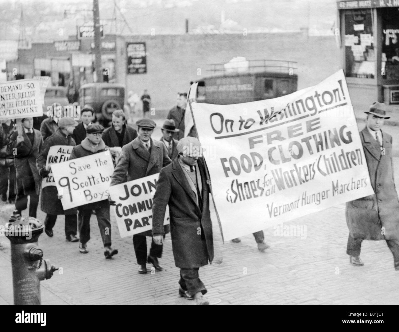 Hunger marchers hi-res stock photography and images - Alamy