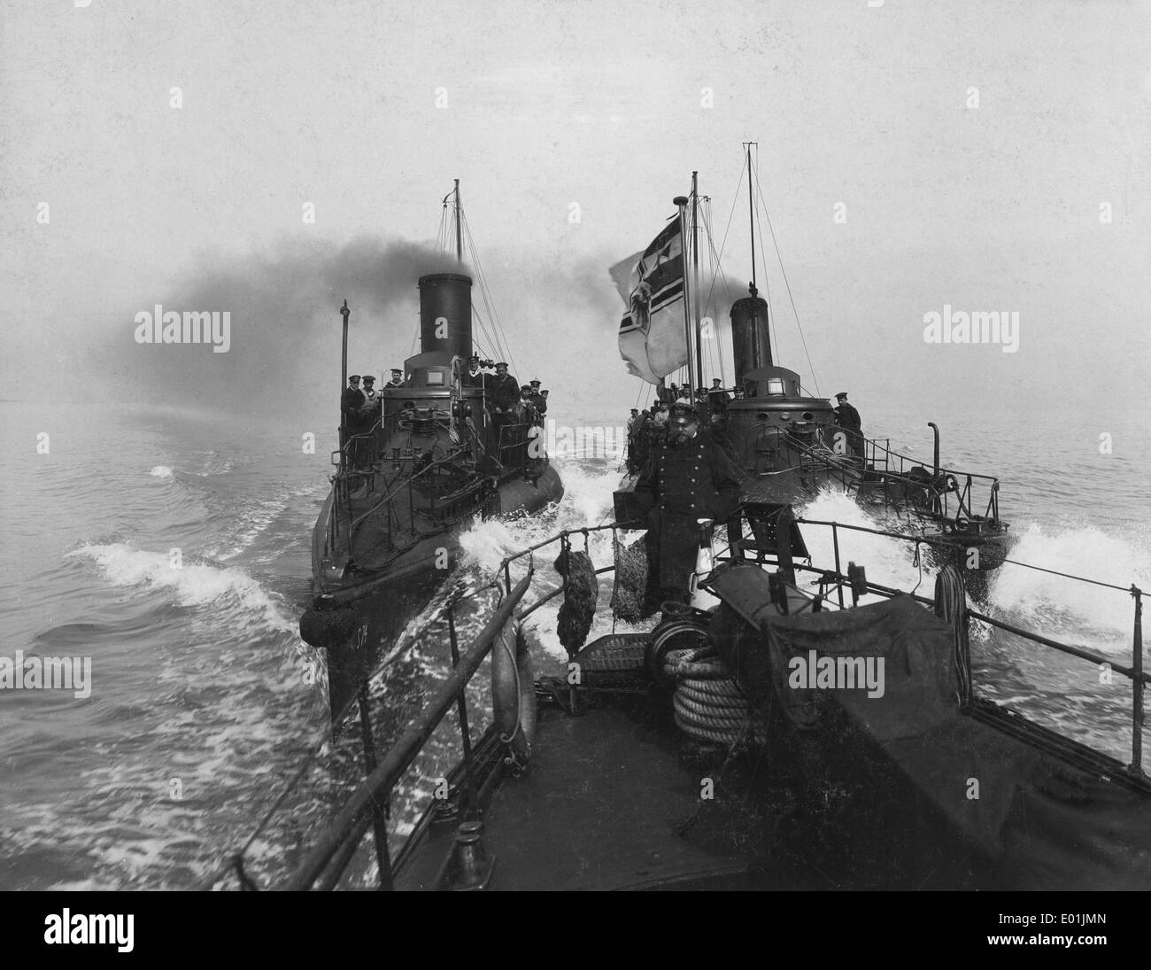 German torpedo boats during WWI Stock Photo - Alamy