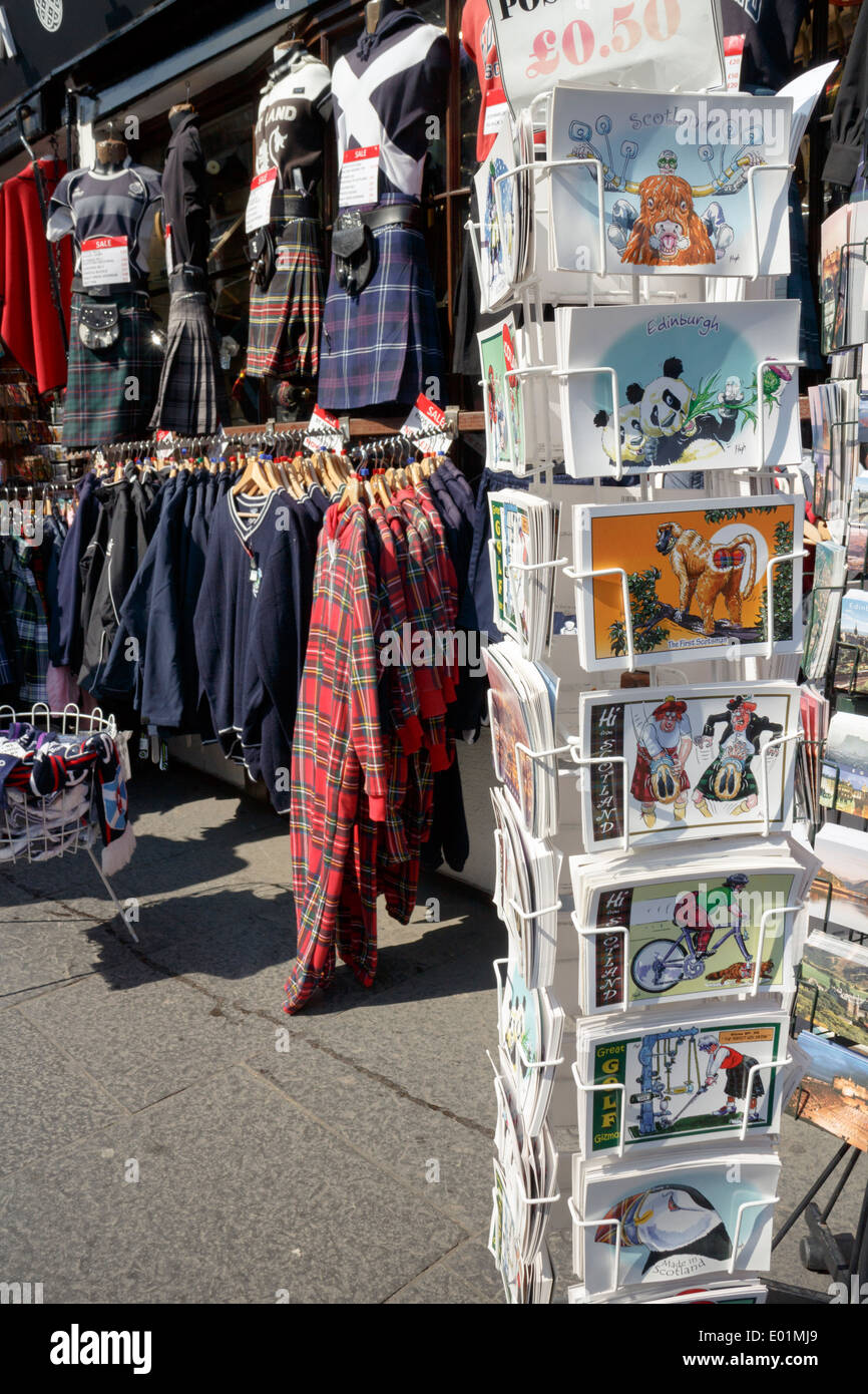 Shop display on the exterior of a tourist souvenir shop on the Royal ...