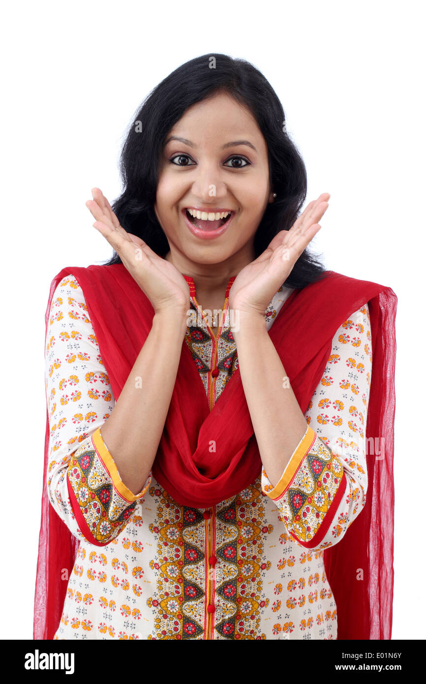Indian woman face shock hi-res stock photography and images - Alamy
