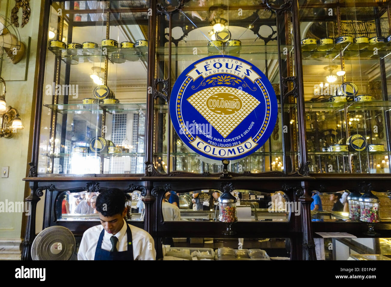 Rio de Janeiro, Centro, Confeitaria Colombo, Brazil Stock Photo - Alamy