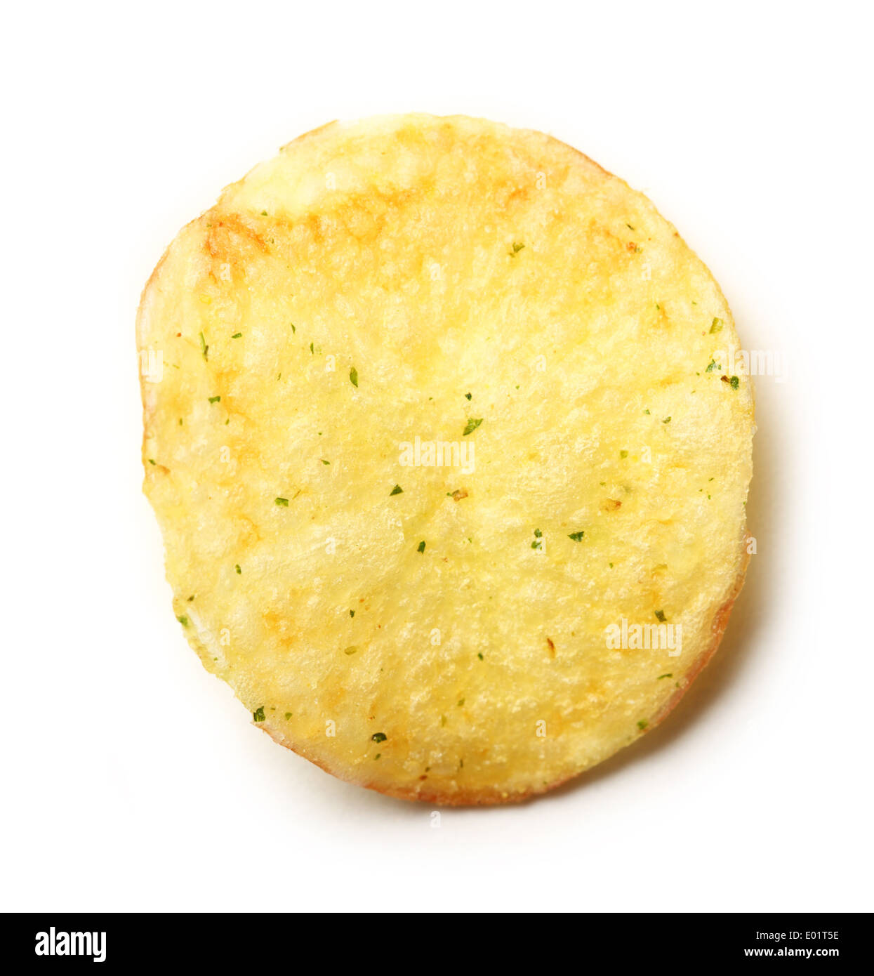Potato chips on white background Stock Photo - Alamy