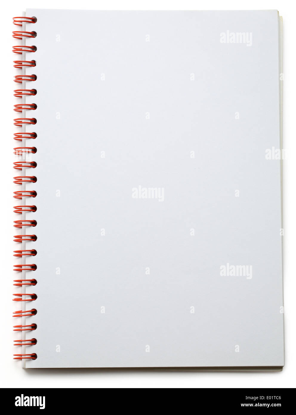Blank notepad on the white background Stock Photo - Alamy