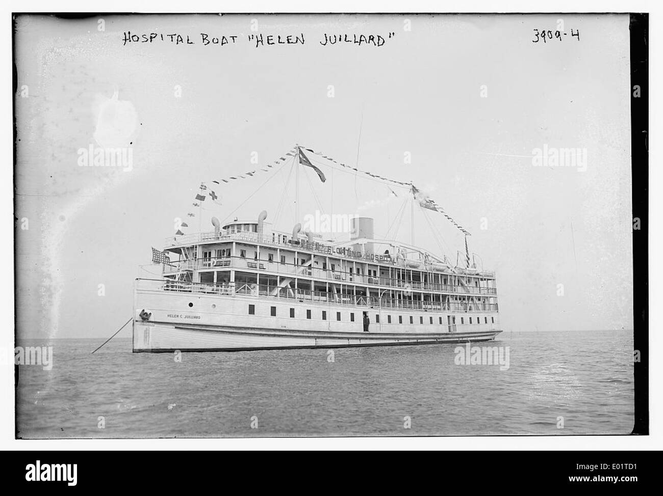 This historical photograph shows the Hospital Boat used by the 7th ...
