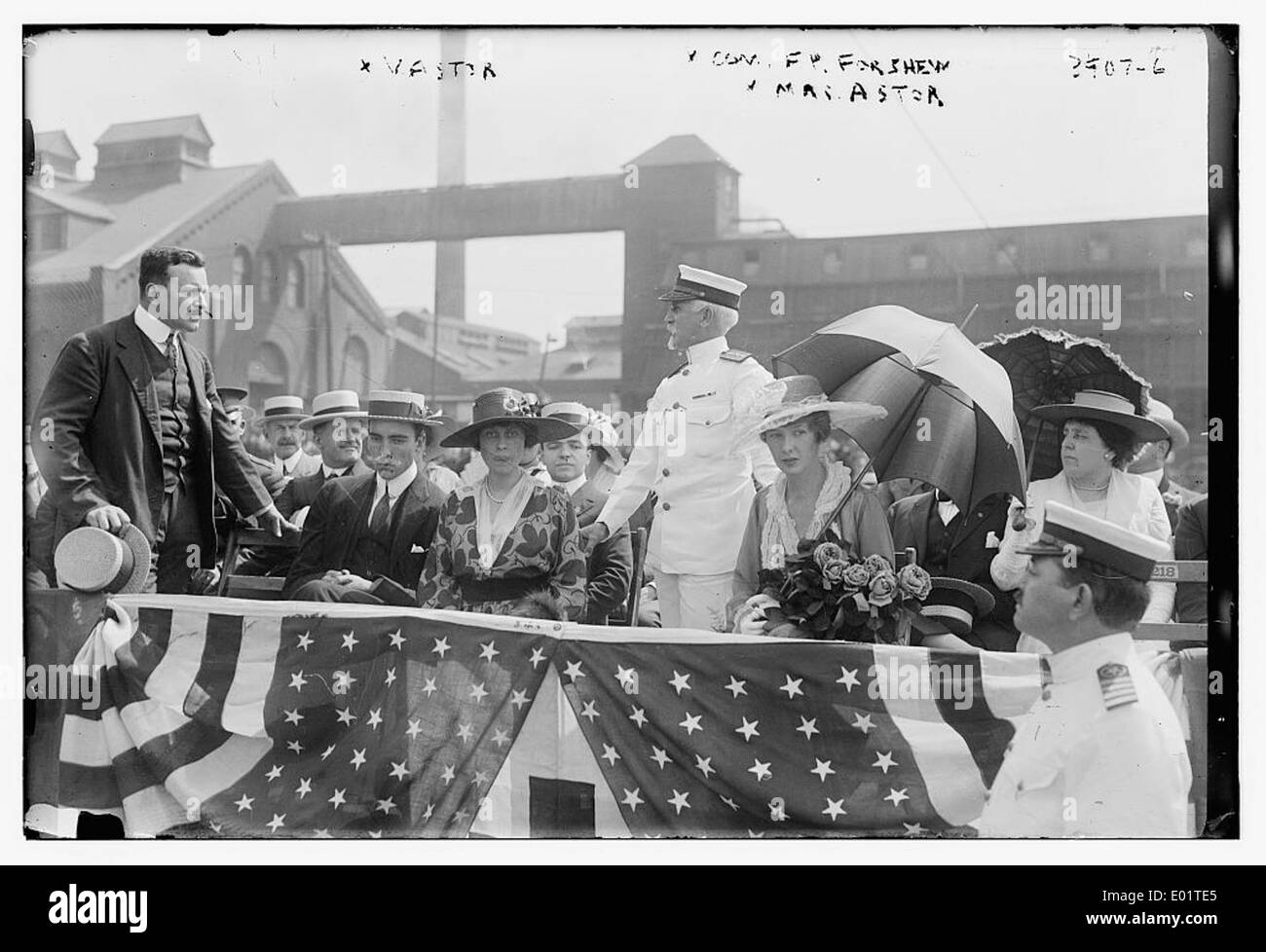 This photograph features prominent figures including Vincent Astor and ...