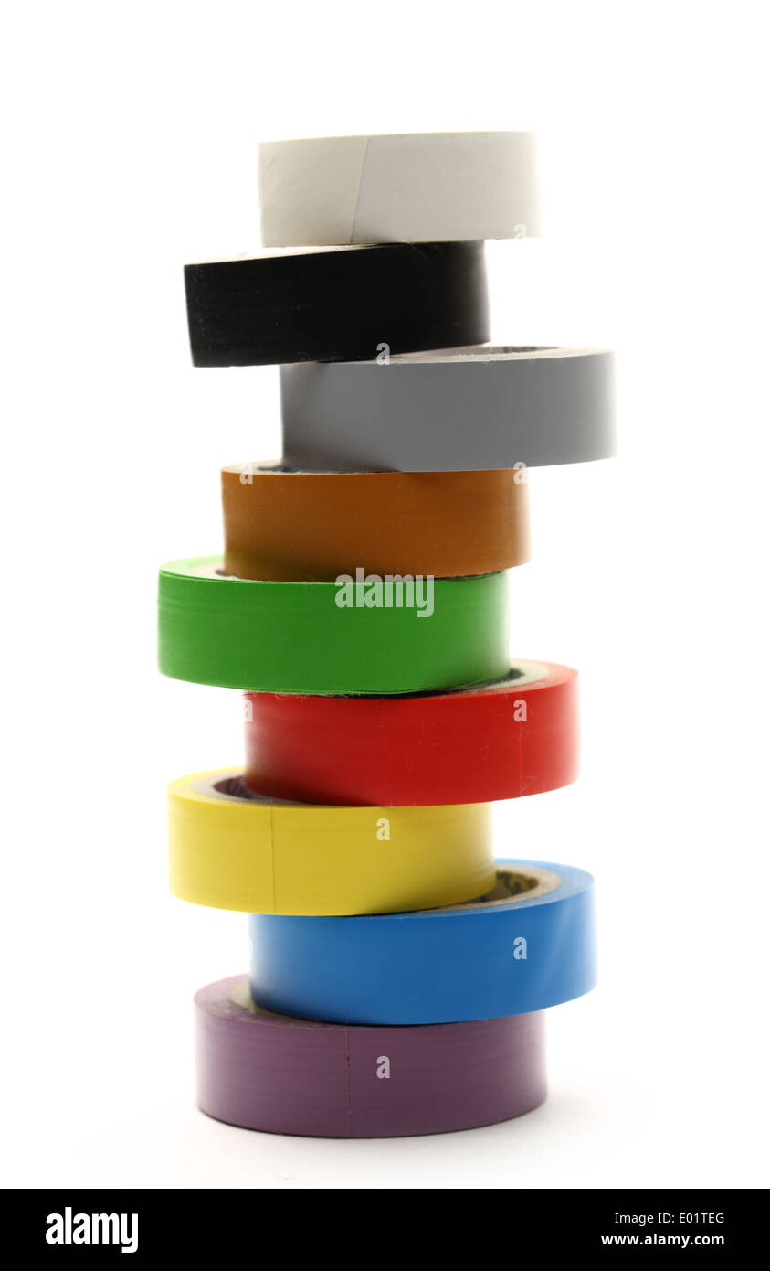 Adhesive tape on the white background Stock Photo - Alamy