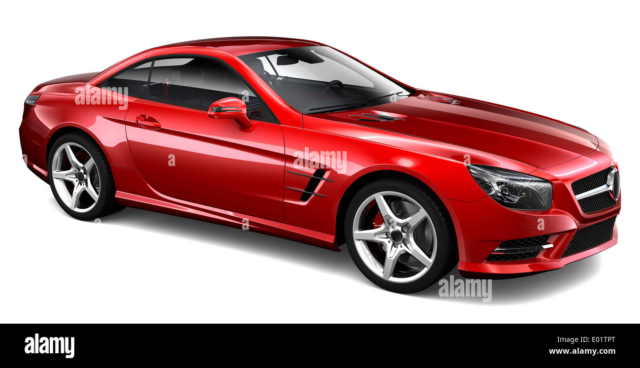 Red mercedes car Cut Out Stock Images & Pictures - Alamy