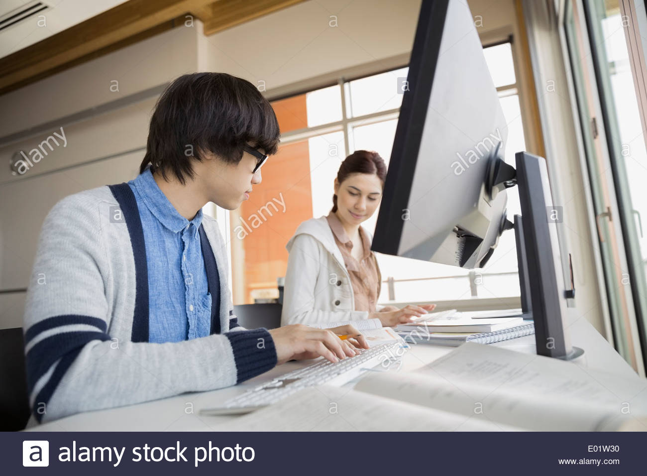 School students using computer lab hi-res stock photography and images ...