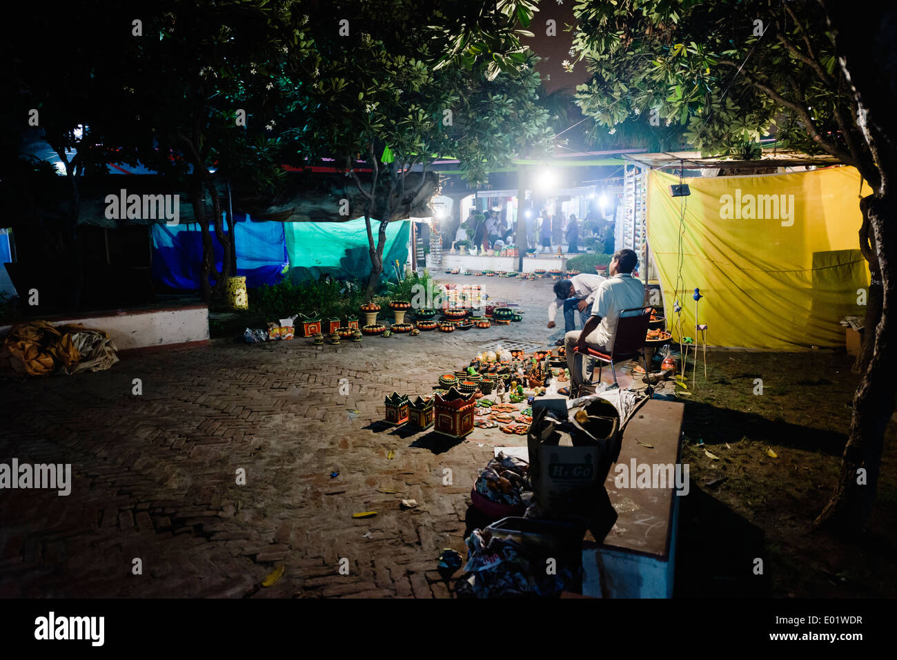 Dilli Haat hand craft market in New Delhi, India Stock Photo - Alamy